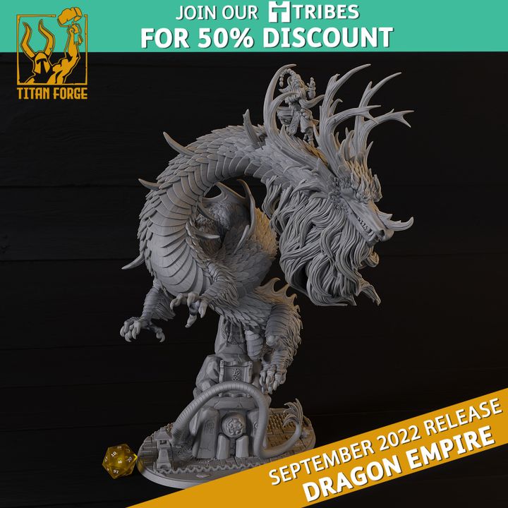 3D Printable Dragon - Dragon Empire - Titan Forge Miniatures September 2022 by Titan Forge ...